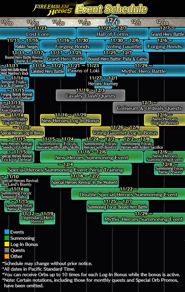 New Event Calendar Is Here! (Nov 2021) (Notification) - Fire Emblem ...