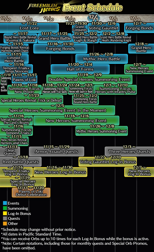 New Event Calendar Is Here! (Nov 2020) (Notification) - Fire Emblem ...