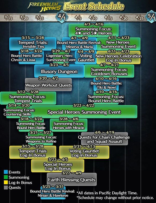 New Event Calendar is Here! (Mar 2018) (Notification) - Fire Emblem ...