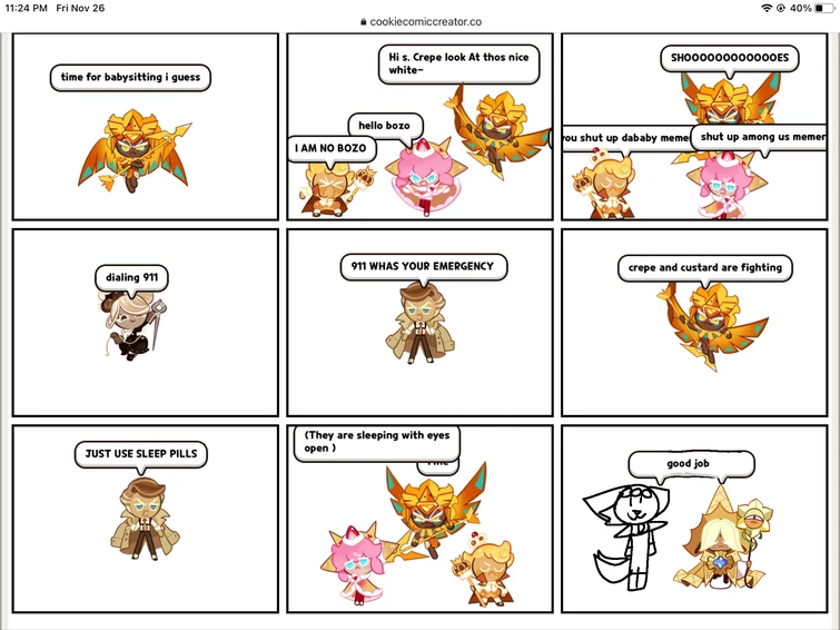 golden cheese cookie is bad at babysitting | Fandom