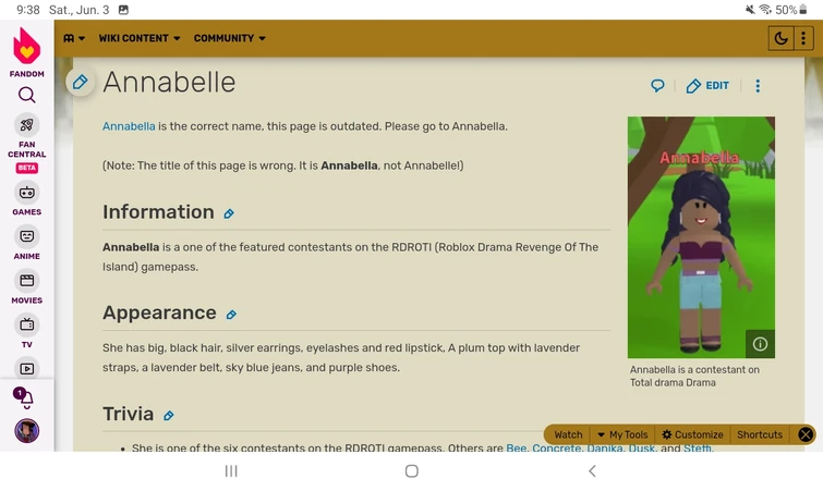 There are 2 Annabellas..? | Fandom