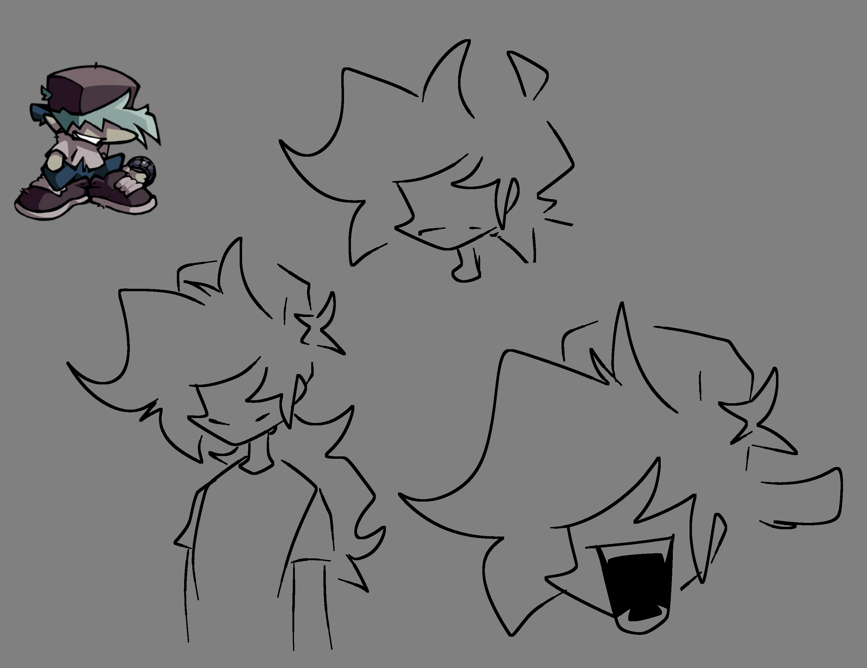 Drew doodles of my spooky eye boy design | Fandom