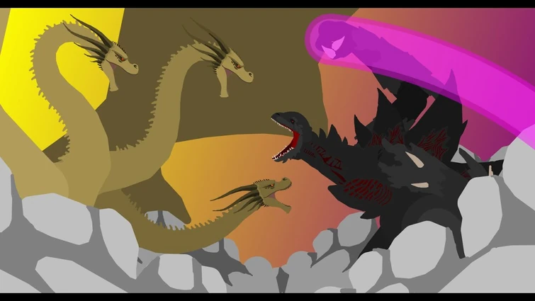 Hakaishin Godzilla🦖🔯 vs King Ghidorah🐉⚡️ by JimboCC | Fandom