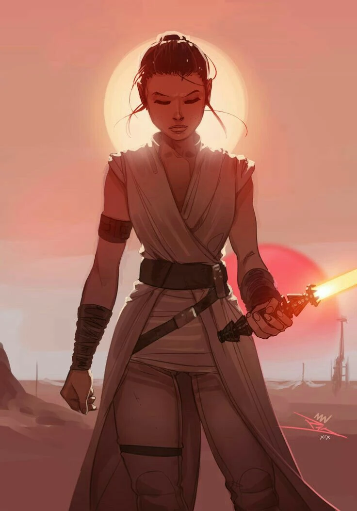 Rey fanart once more (but it's post-TROS) | Fandom