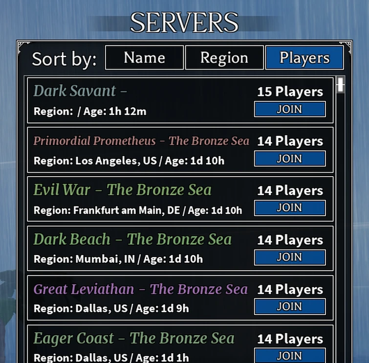 Meanwhile on the Servers menu | Fandom