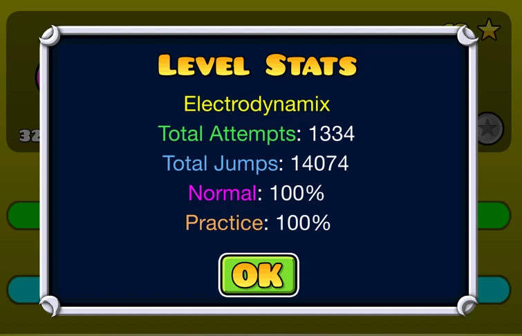 I finally beat Electrodynamix! Now the only Robtop levels I have left to beat are the demons ...
