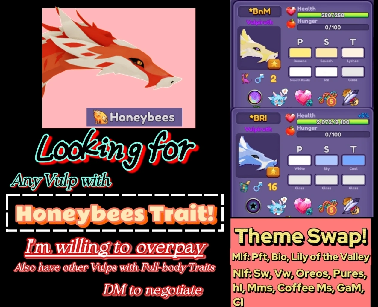 Lf Honeybees Vulp/ Vulp Theme Swap! | Fandom