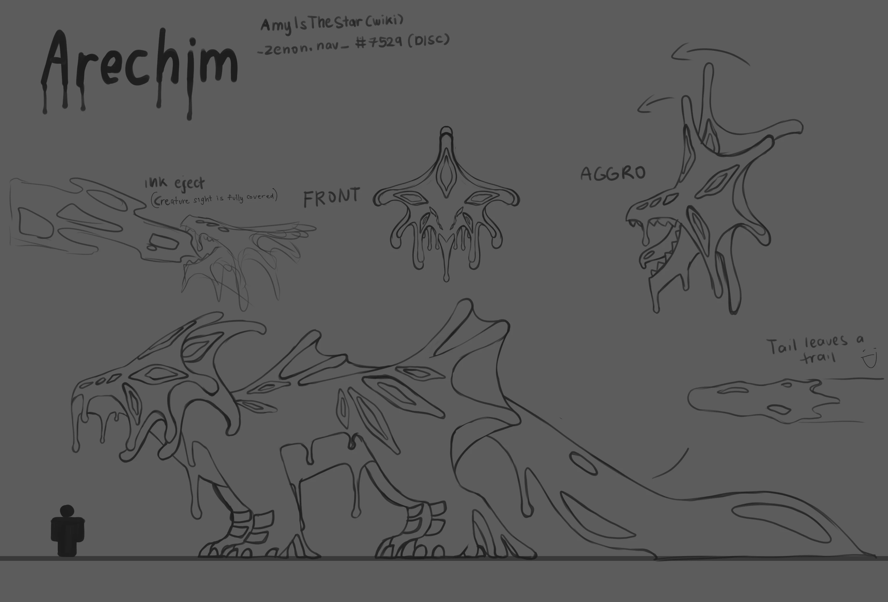 tried to make an ink creature concept, :") | Fandom