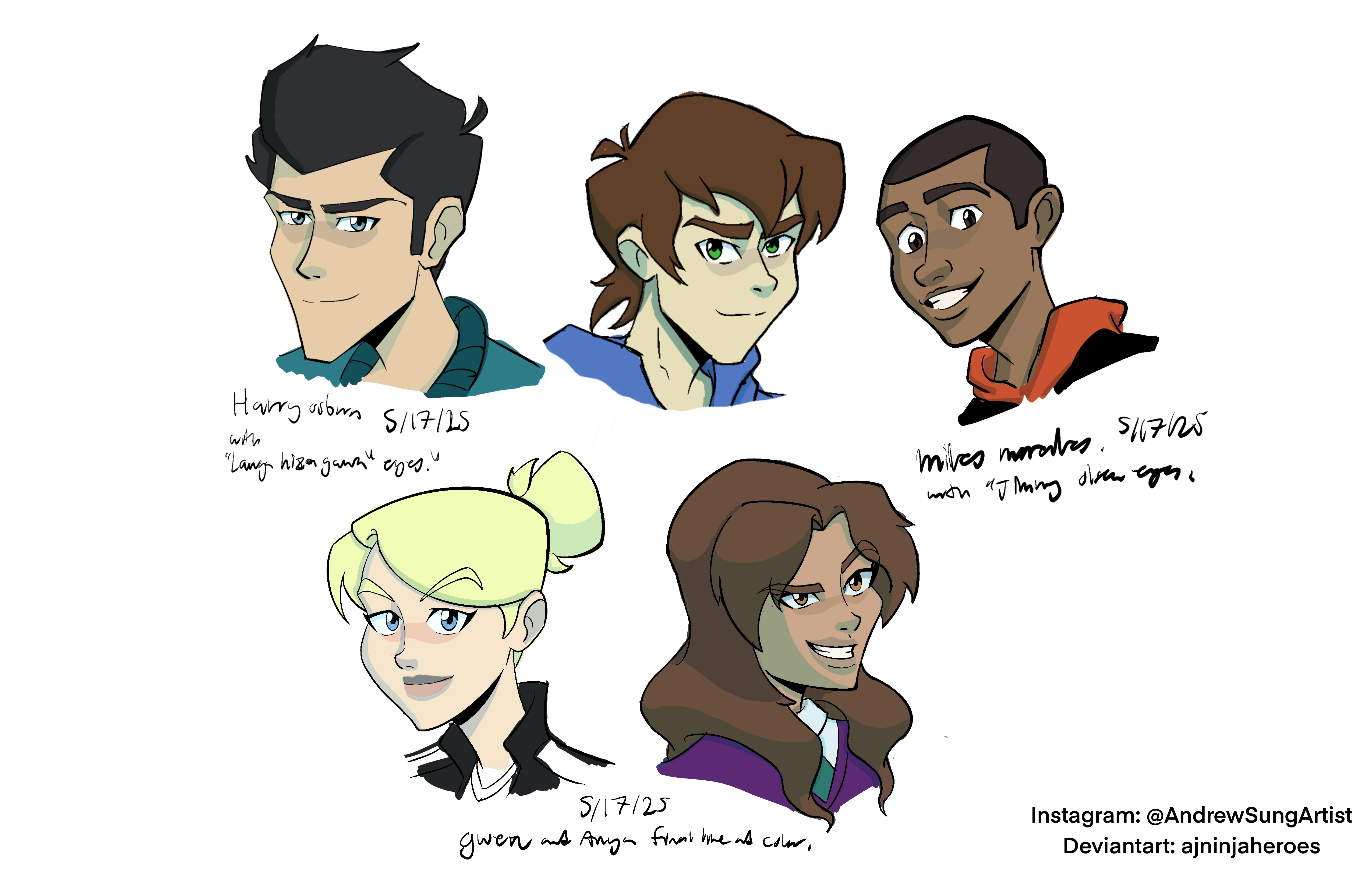 Marvel’s Spider-Man Fan Art Friday: (ajninjaheroes) Head shots of MSM ...