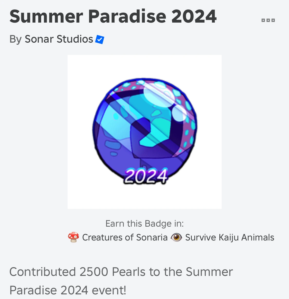 Summer Paradise Event 2024 Badge | Fandom