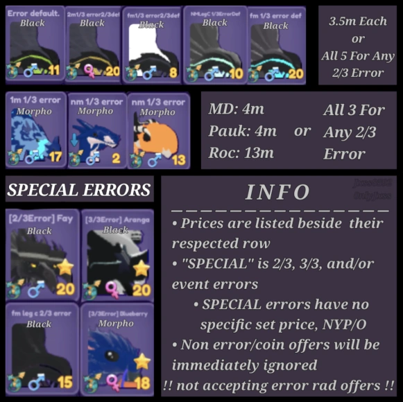 trading/selling errors! | Fandom