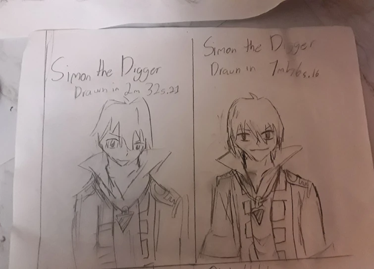 Drawing anime characters as fast as I can vs actually taking time to ...