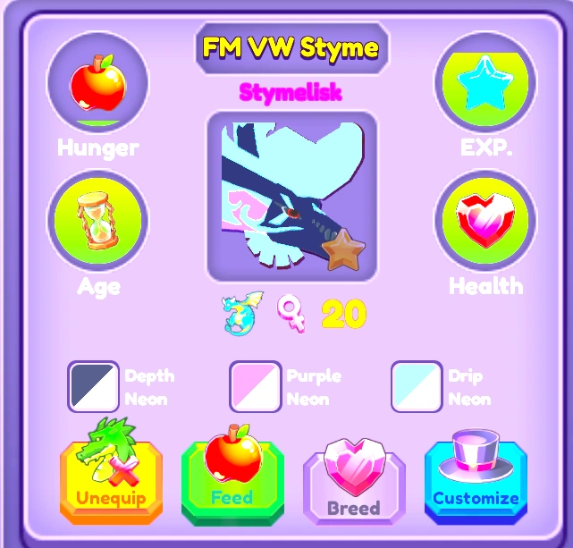 Trading/Selling FM VW Max LVL Themed Stymelisk | Fandom