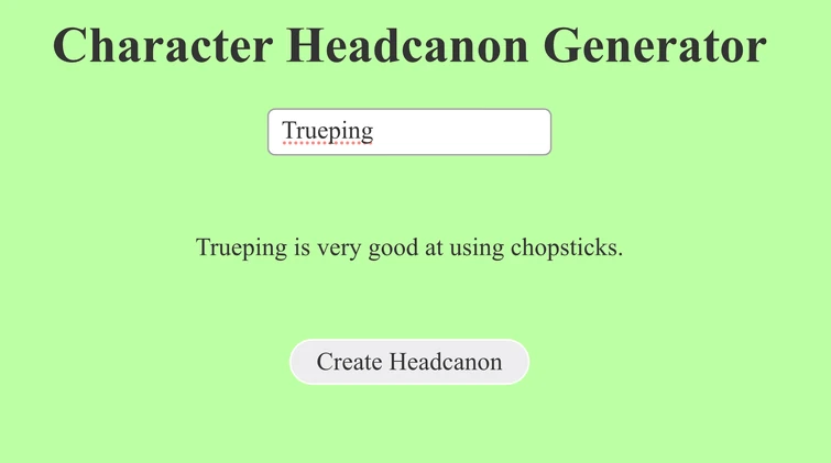 I did the random headcanon generator thing | Fandom