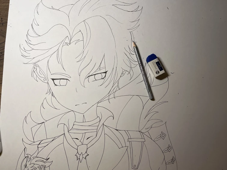 wriothesley lineart | Fandom