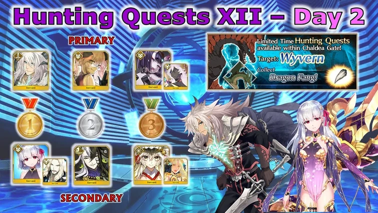 FGO NA – Hunting Quests XII- Day 2: Wyvern Hunt (3T farming - 6 slot ...