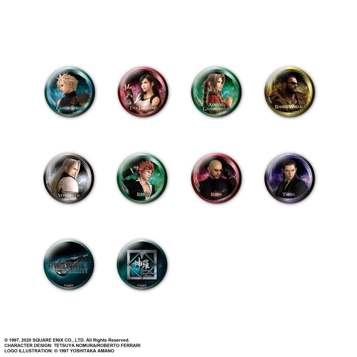 Final Fantasy VII Remake Pin Badge Collection | Final Fantasy ...
