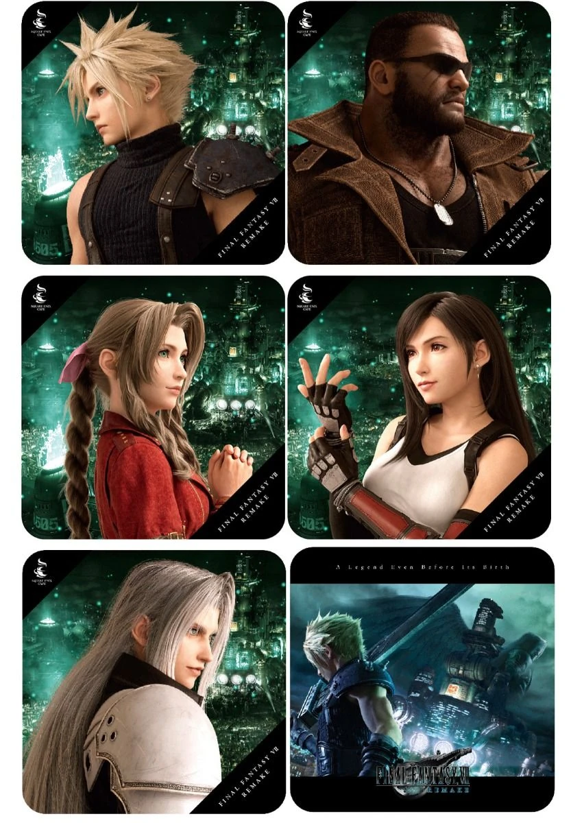 Square Enix Cafe Final Fantasy VII Remake Coasters | Final Fantasy ...