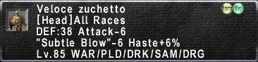 Veloce Zuchetto | FFXIclopedia | Fandom