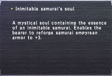 Inimitable samurai's soul | FFXIclopedia | Fandom