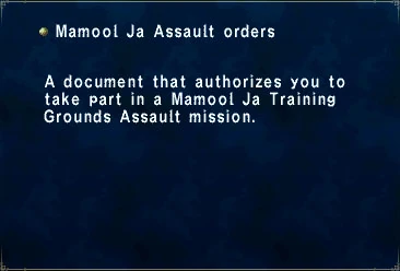 Mamool Ja Assault orders | FFXIclopedia | Fandom