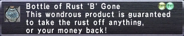 Rust 'B' Gone | FFXIclopedia | Fandom