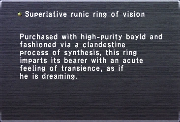 Superlative runic ring of vision | FFXIclopedia | Fandom