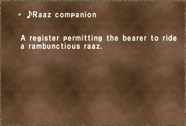 ♪Raaz companion | FFXIclopedia | Fandom