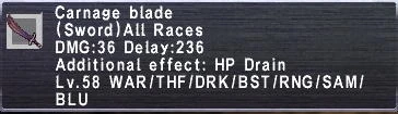 Carnage Blade | FFXIclopedia | Fandom