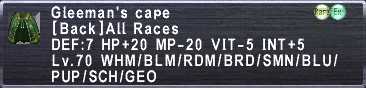 Gleeman's Cape | FFXIclopedia | Fandom