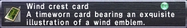 Wind Crest Card | FFXIclopedia | Fandom