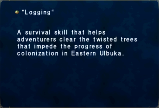 "Logging" | FFXIclopedia | Fandom