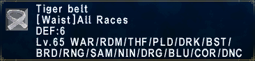 Tiger Belt | FFXIclopedia | Fandom