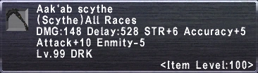 Aak'ab Scythe | FFXIclopedia | Fandom