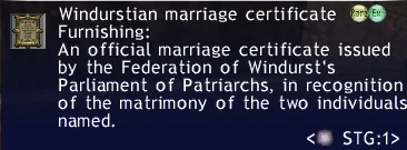 Windurstian Marriage Certificate | FFXIclopedia | Fandom
