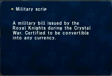 Military Scrip | FFXIclopedia | Fandom
