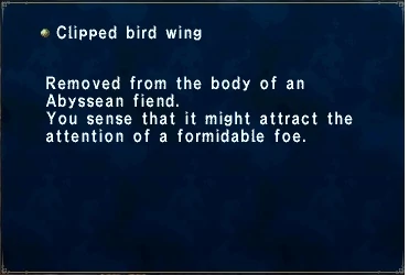 Clipped bird wing | FFXIclopedia | Fandom