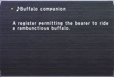 ♪Buffalo companion | FFXIclopedia | Fandom