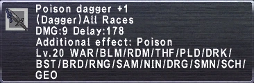 Poison Dagger +1 | FFXIclopedia | Fandom
