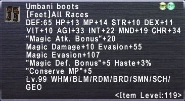 Umbani Boots | FFXIclopedia | Fandom