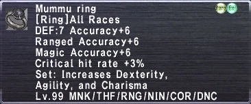 Mummu Ring | FFXIclopedia | Fandom