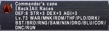Commander's Cape | FFXIclopedia | Fandom