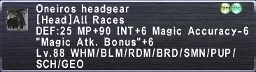 Oneiros Headgear | FFXIclopedia | Fandom