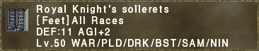Royal Knight's Sollerets | FFXIclopedia | Fandom