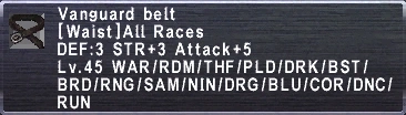 Vanguard Belt | FFXIclopedia | Fandom