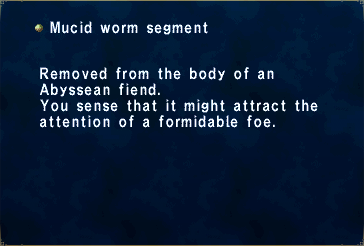 Mucid worm segment | FFXIclopedia | Fandom
