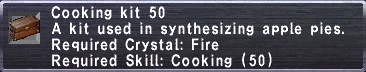 Cooking Kit 50 | FFXIclopedia | Fandom