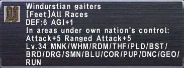 Windurstian Gaiters | FFXIclopedia | Fandom