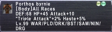 Porthos Byrnie | FFXIclopedia | Fandom