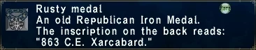Rusty Medal | FFXIclopedia | Fandom